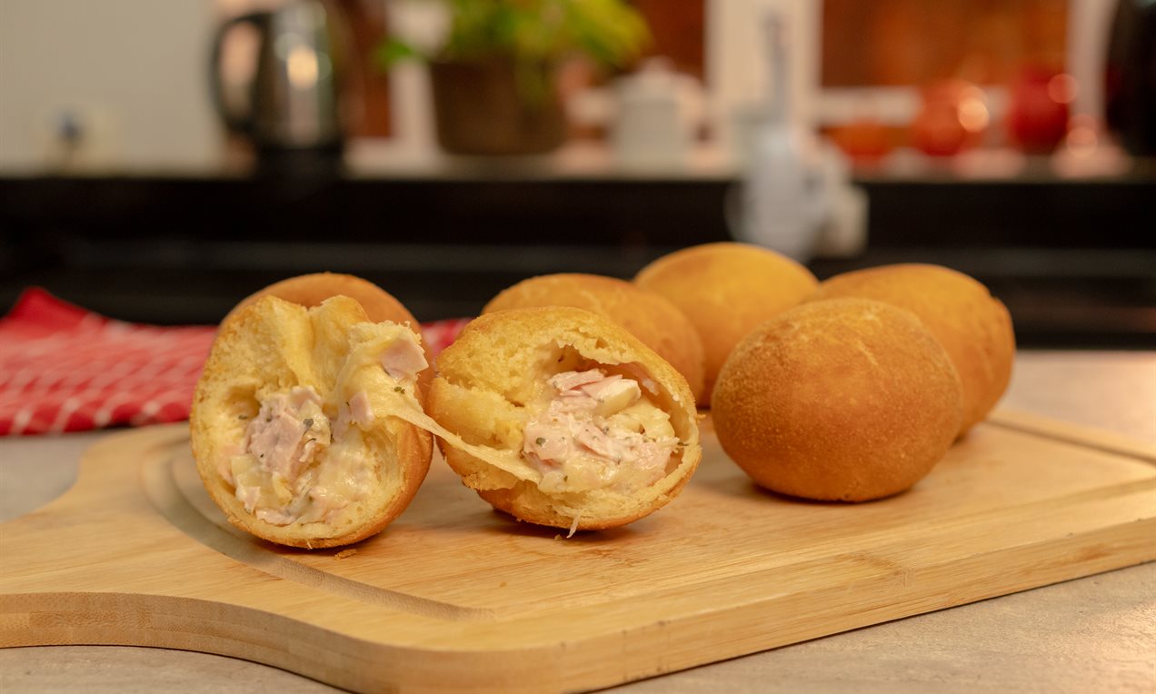 Bomba salgada de presunto e queijo Receita | Dr. Oetker